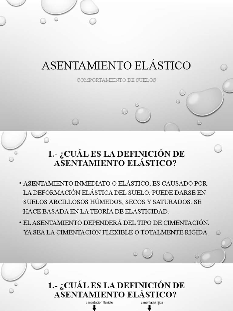 Definición de Asentamiento Elástico | PDF | Física Aplicada e ...