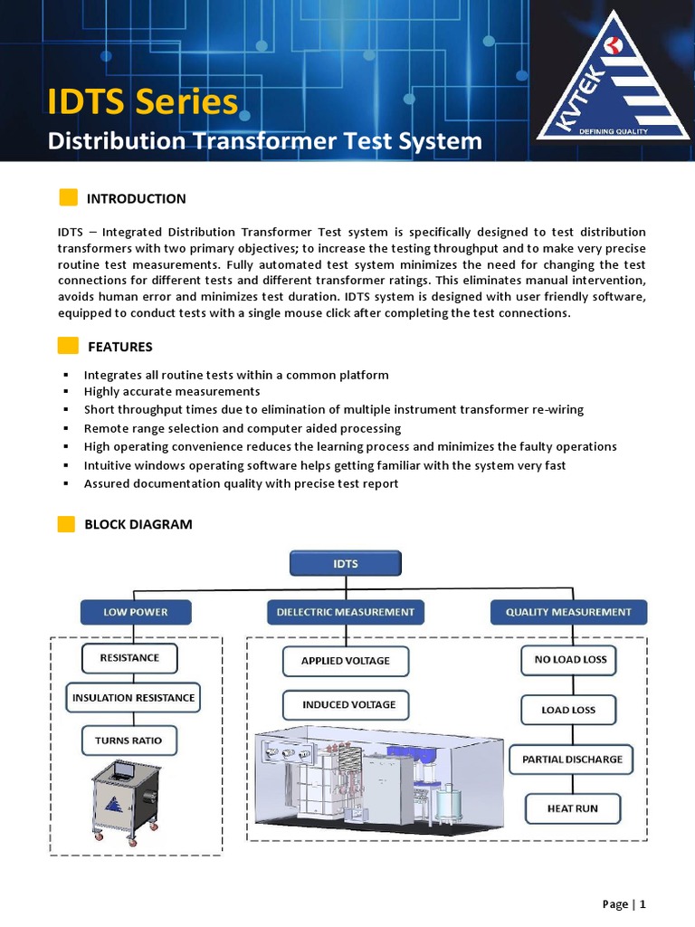 Integrated-Distribution-Transformer-Test-System | PDF | Transformer ...