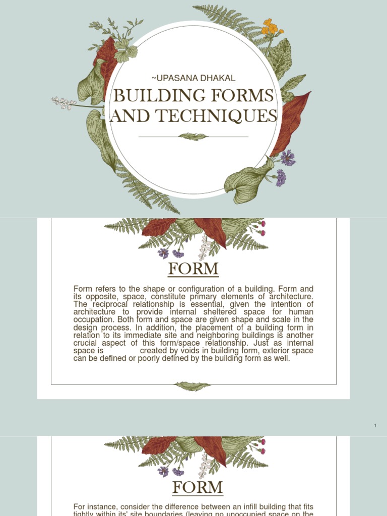 Building Forms and Techniques | PDF | Art