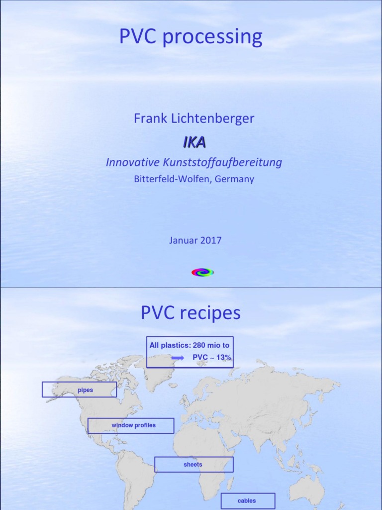 IKA Presentation - PVC Process in Mixer | PDF | Extrusion | Polyvinyl ...