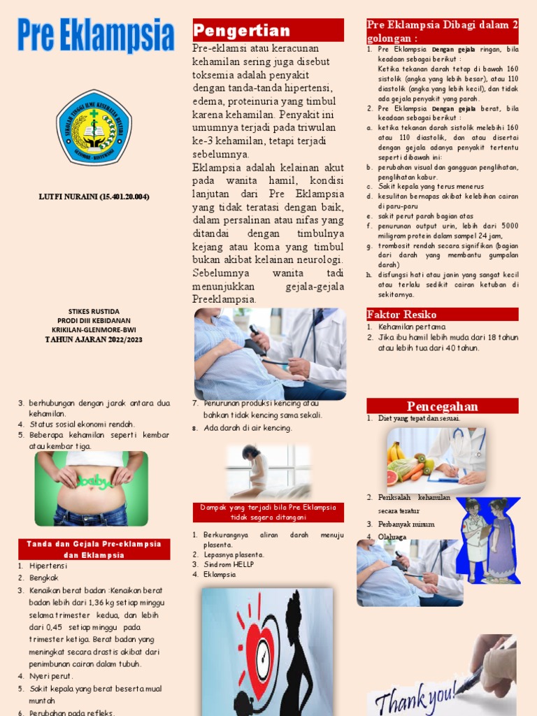 Leaflet Preeklampsia | PDF