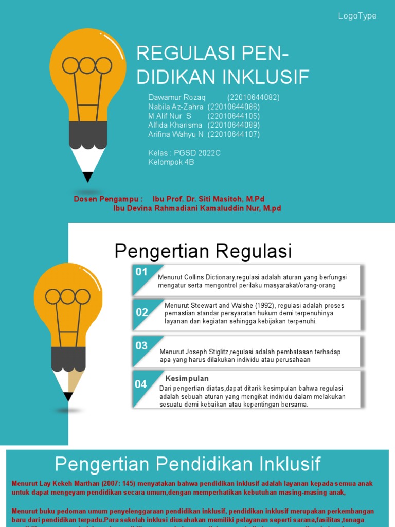 Tugas 2 - 4BRegulasi Pendidikan Inklusif 4B | PDF