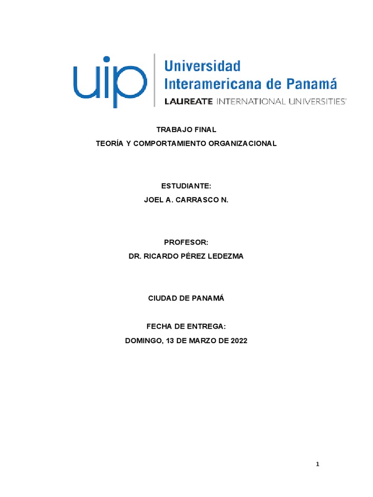 Comportamiento Organizacional en BFP | PDF | Comportamiento ...
