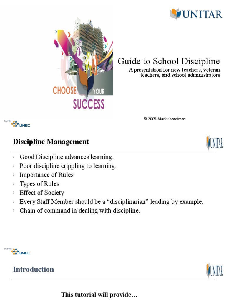 Guide To School Discipline Management | PDF | Teachers | Disciplines