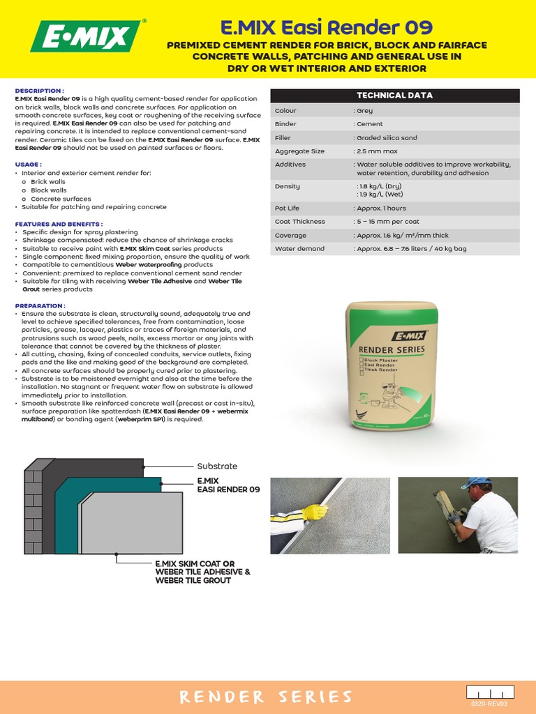 E.MIX Easi Render 09 Application Guide | PDF | Concrete | Building ...