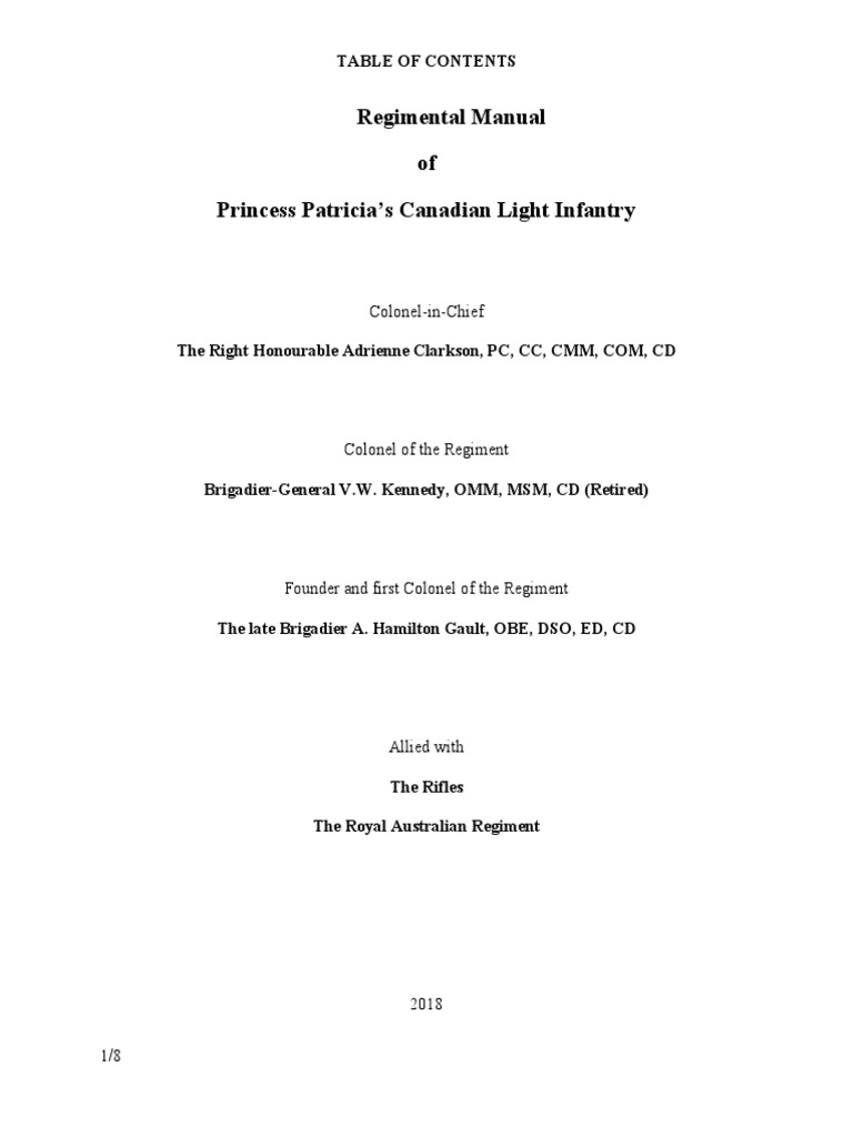 Complete Regimental Manual 02 Dec 19 | PDF | Regiment | International ...