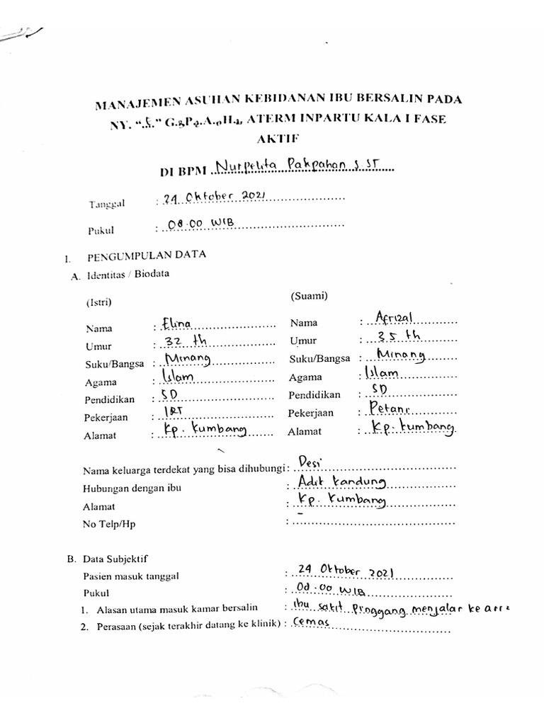 Format Inc, Manajemen, Partograf PDF | PDF