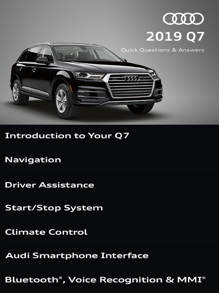 2019 Audi Q7 QSG PDF | PDF