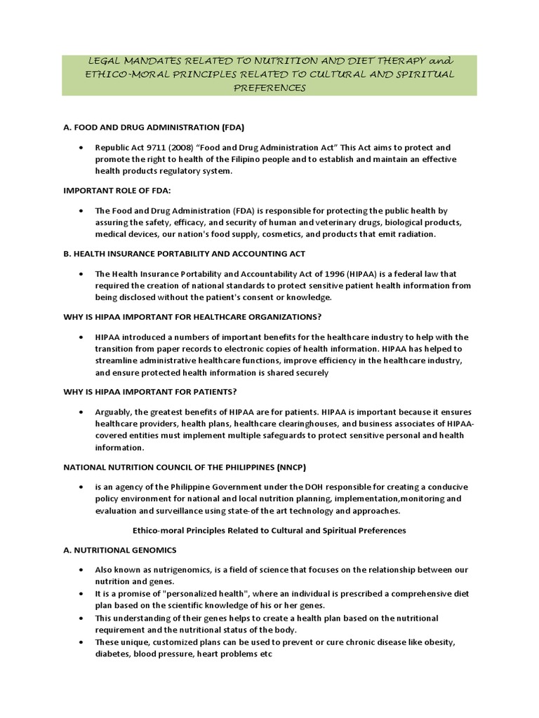 Nutri Final | PDF | Health Insurance Portability And Accountability Act | Palliative Care