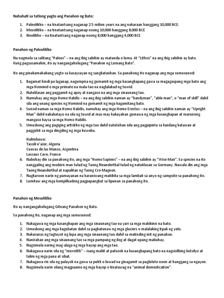 Isipin Na Isa Ka Sa Mga Taong Nabuhay Noong Sinaunang Panahon | PDF