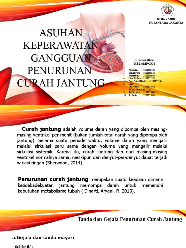 Askep Penurunan Curah Jantung - Kelompok 6 | PDF