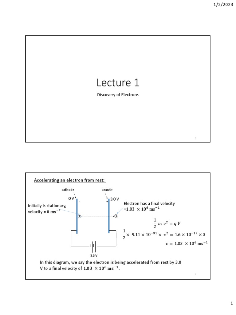 Electron Acceleration and Forces Explained | PDF | Electron | Magnetic ...