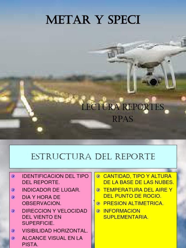 METAR Y SPECI Dron P PDF | PDF | Herida | Meteorología