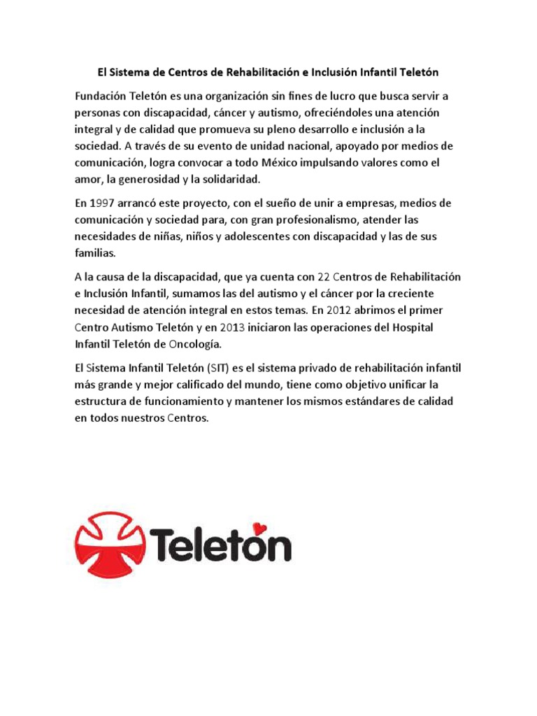 Estudio de Caso, Teleton | PDF | Invalidez