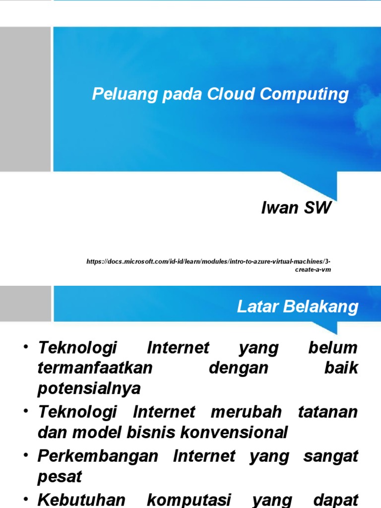 Peluang Pada Cloud Computing | PDF