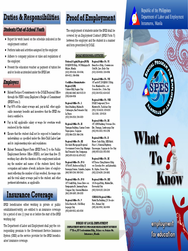 SPES Flyer | PDF | Unemployment Benefits | Employment