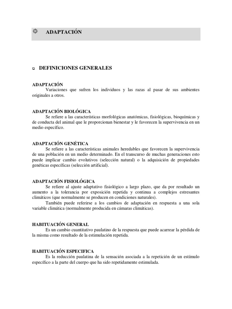 ADAPTACIÓN | PDF | Adaptación | Evolución