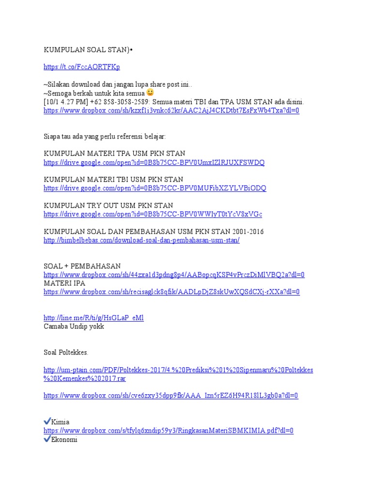 Kumpulan Soal Stan | PDF