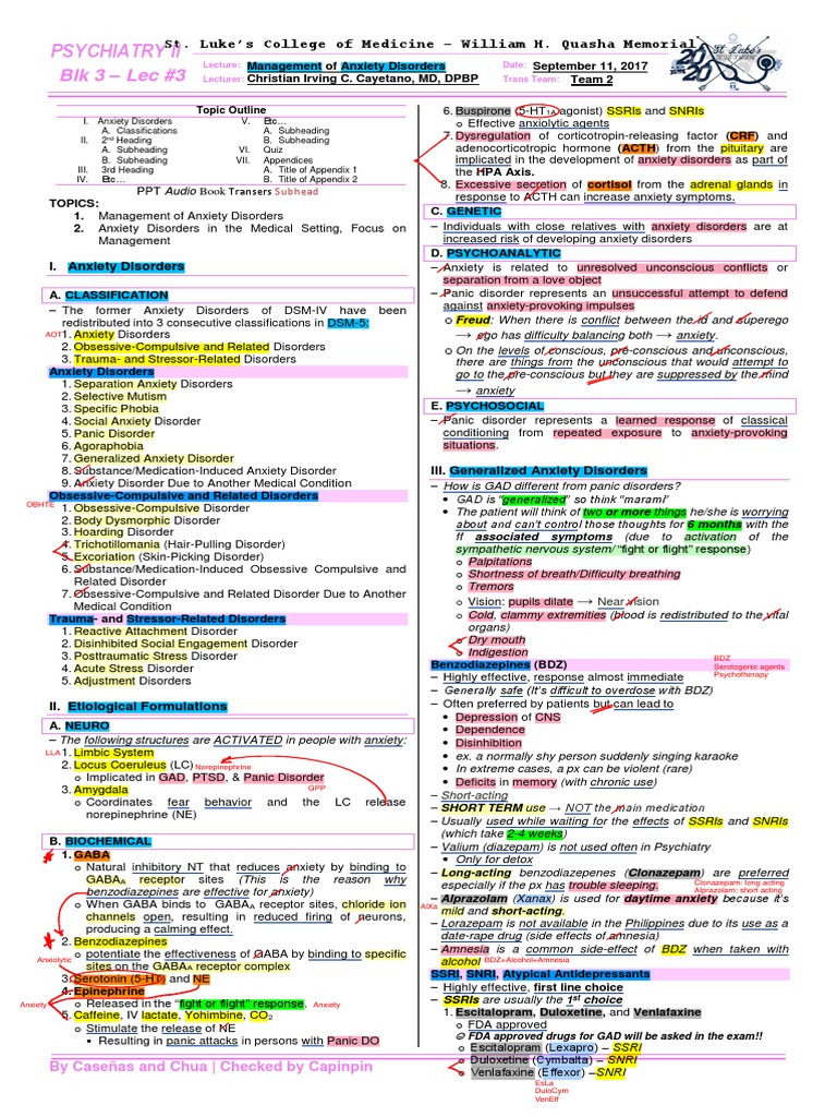 First-Line Treatments for Anxiety Disorders | PDF | Selective Serotonin ...