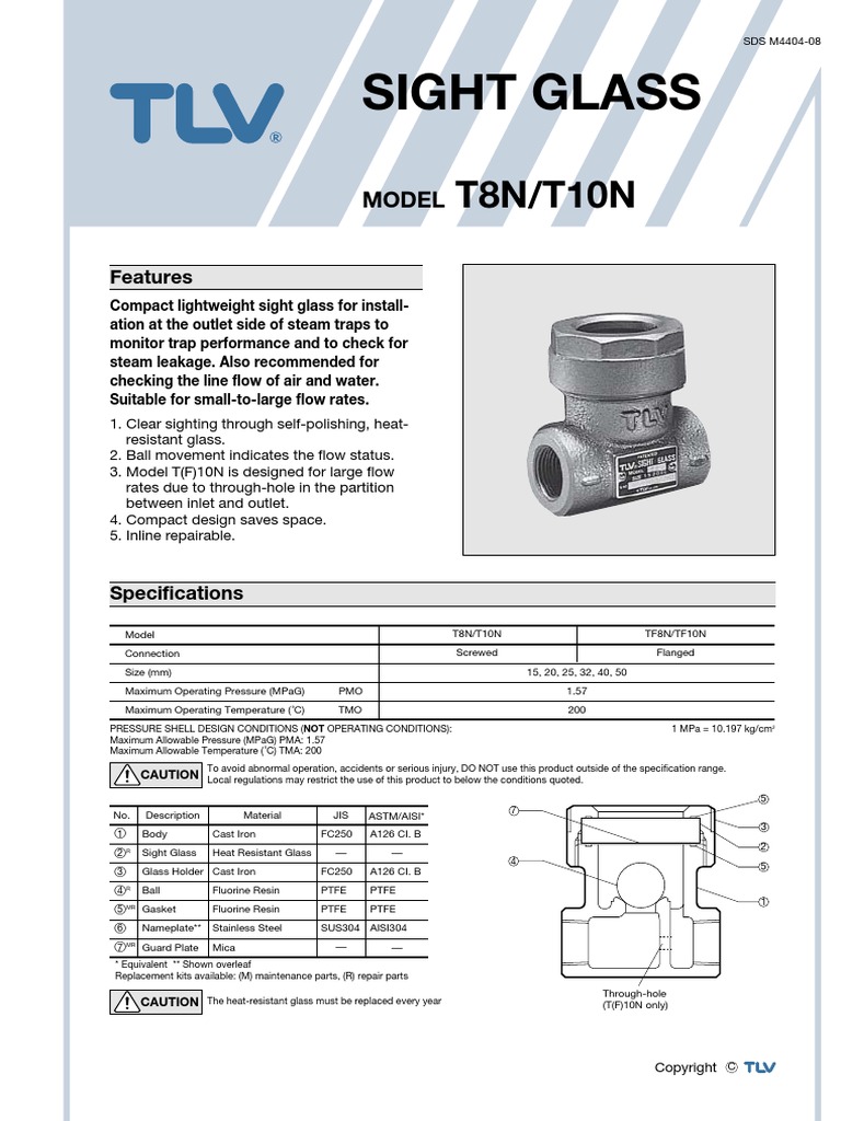 TLV T8N Flow Indicator | PDF | Equipment | Building Engineering
