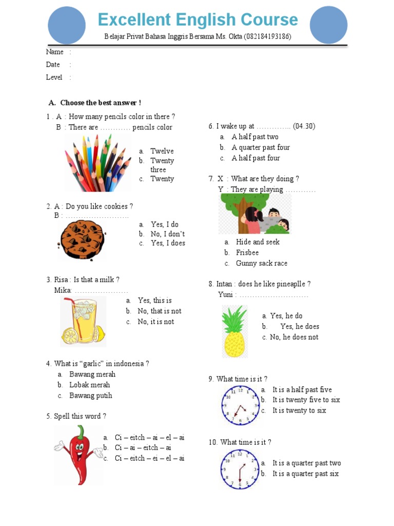 English Test Basic | PDF