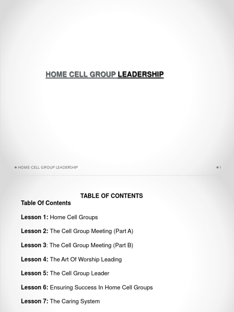 Home Cell Manual PDF | PDF