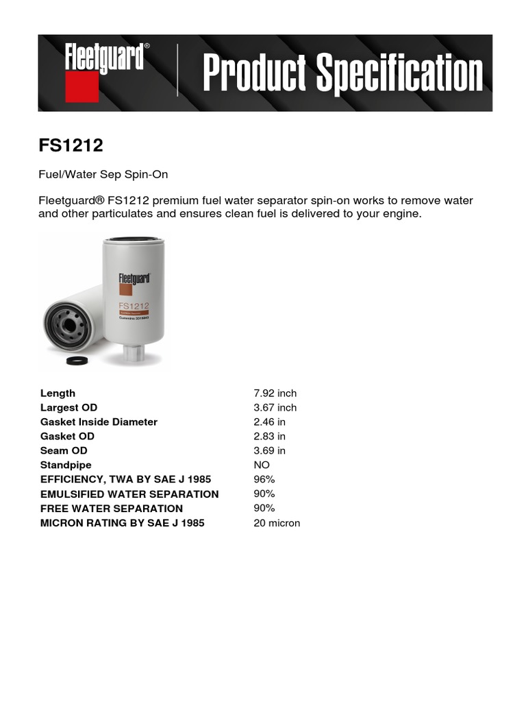 Product Specification - FS1212 | PDF