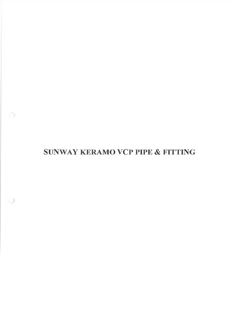 SUNWAY KERAMO VCP Pipe&Fitting | PDF