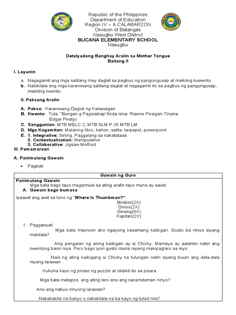 Cot MTB First Quartern | PDF