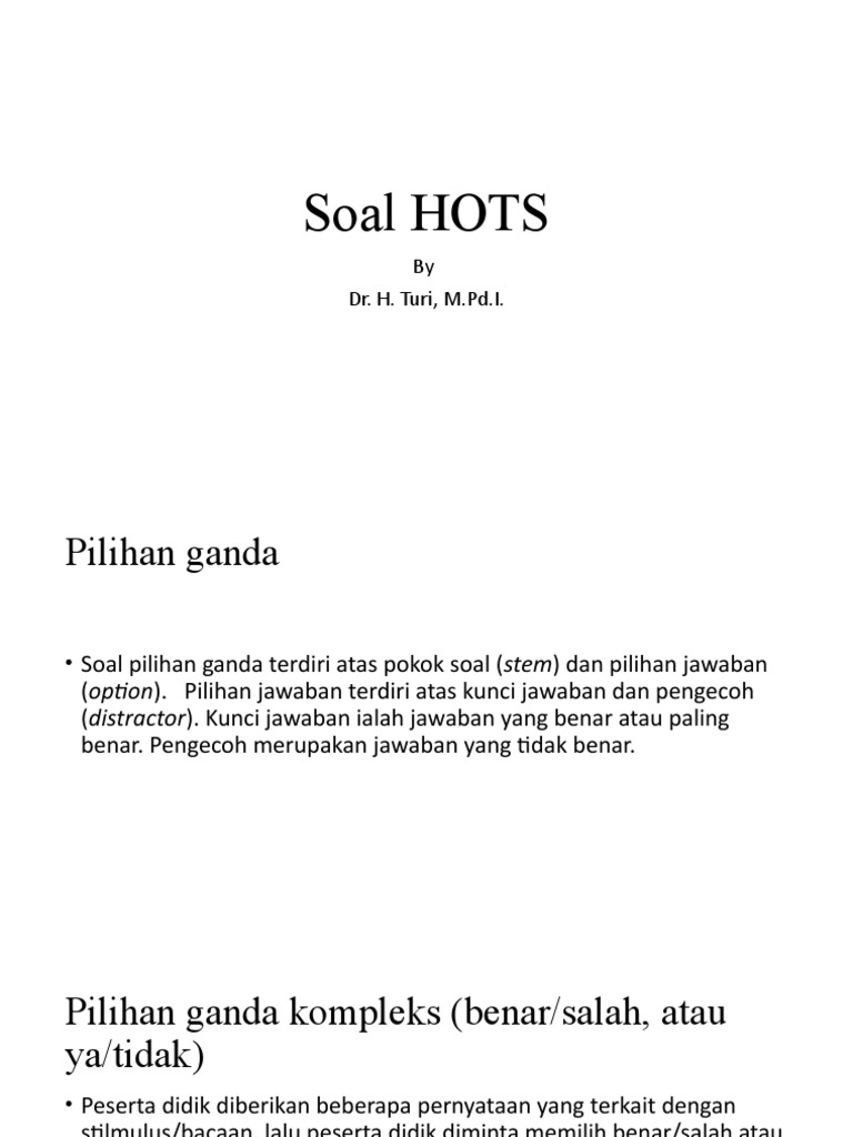 Soal Hots | PDF
