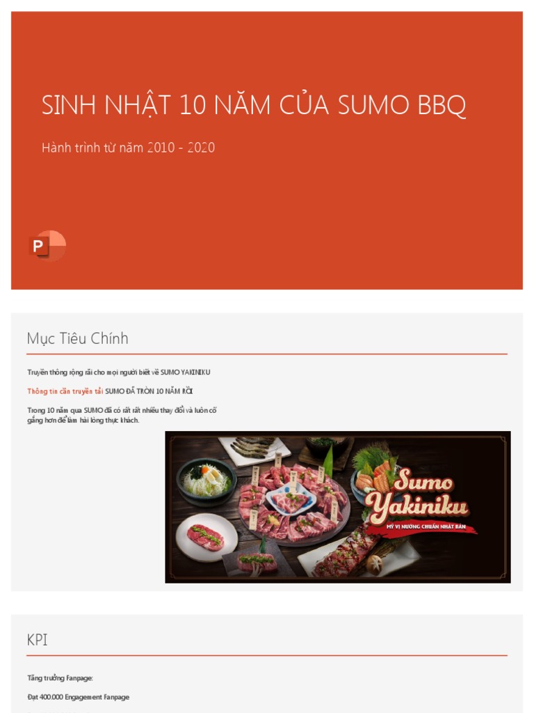 Brief Sinh Nhat 10 Nam Cua Sumo Yakiniku | PDF