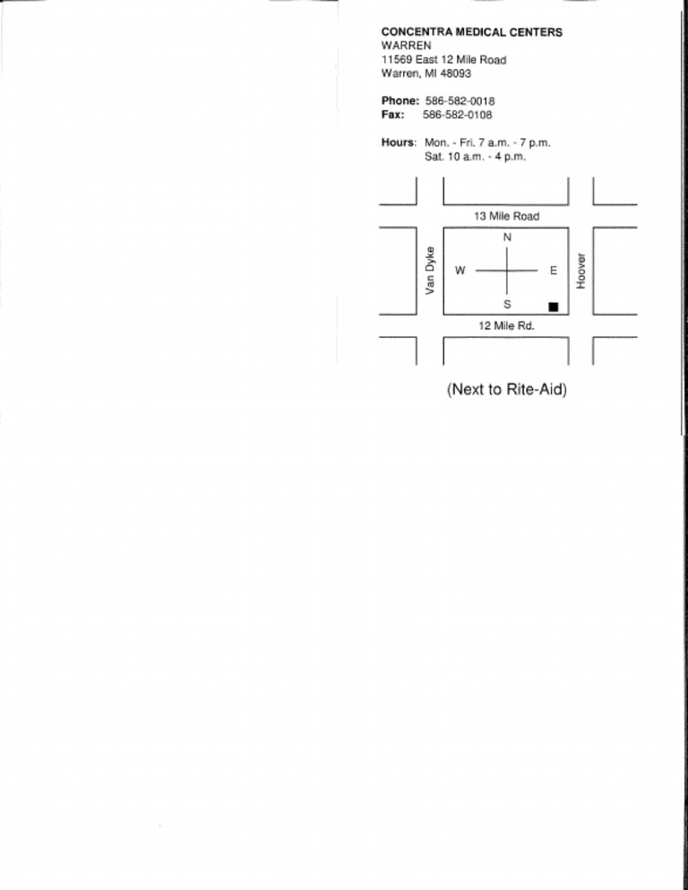 Concentra Clinic Map | PDF
