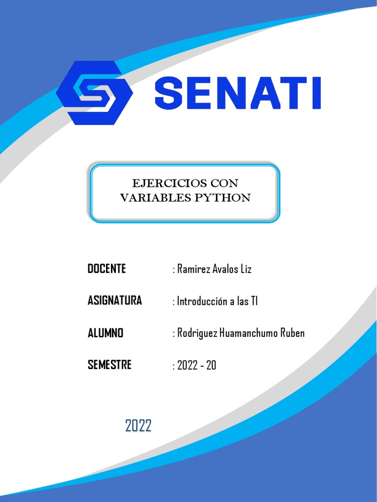Ejercicios Con Variables Python | PDF