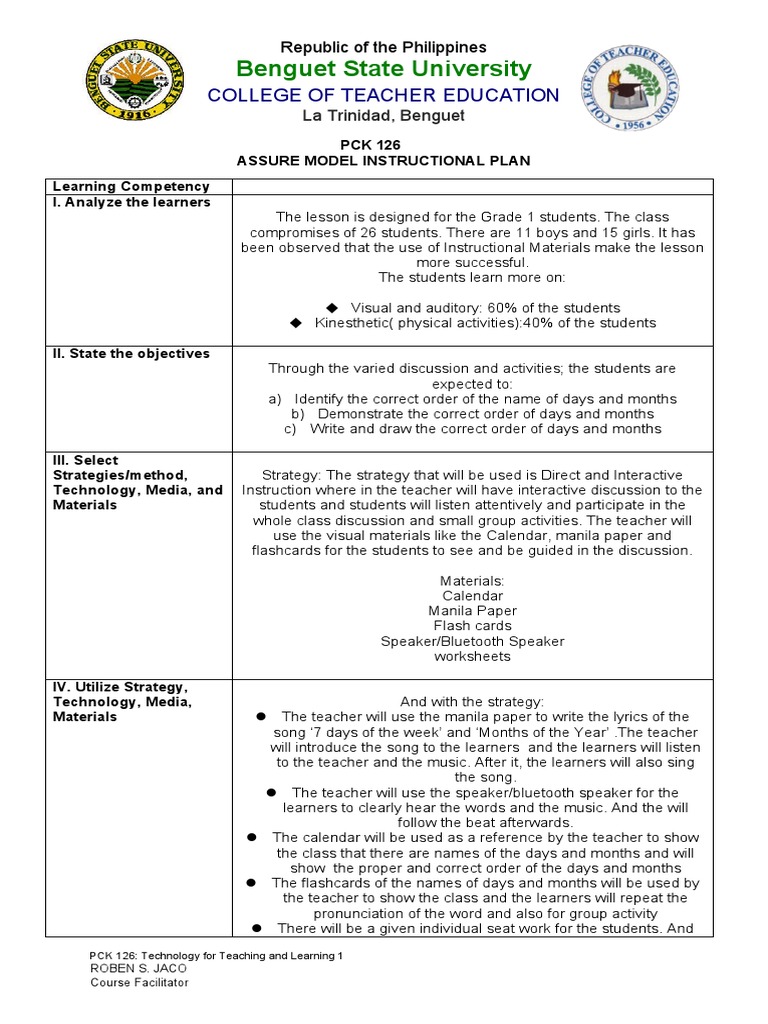 Dionisio, Creann Rachel B. Assure Model | PDF