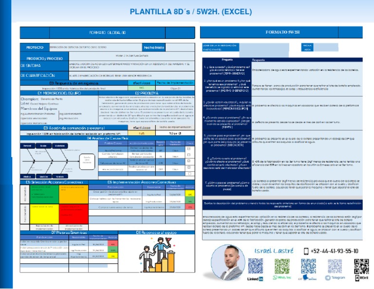 PLANTILLA 8D S 5W2H EXCEL 1677018779 | PDF