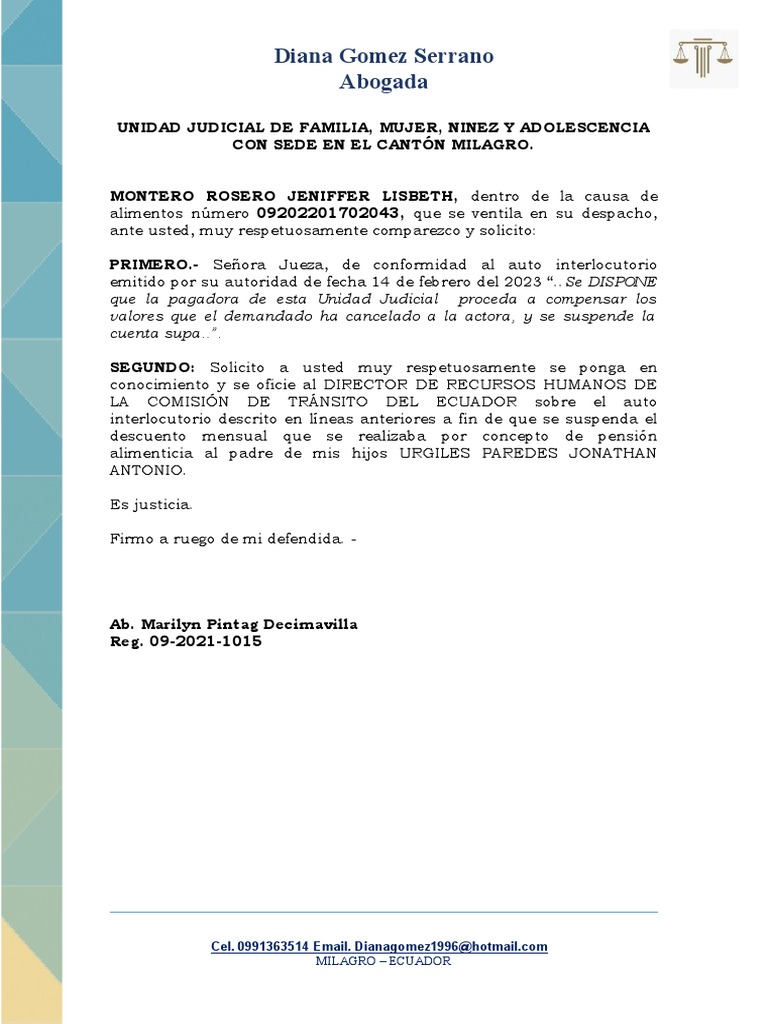 Solicitud de Oficio A Cte | PDF