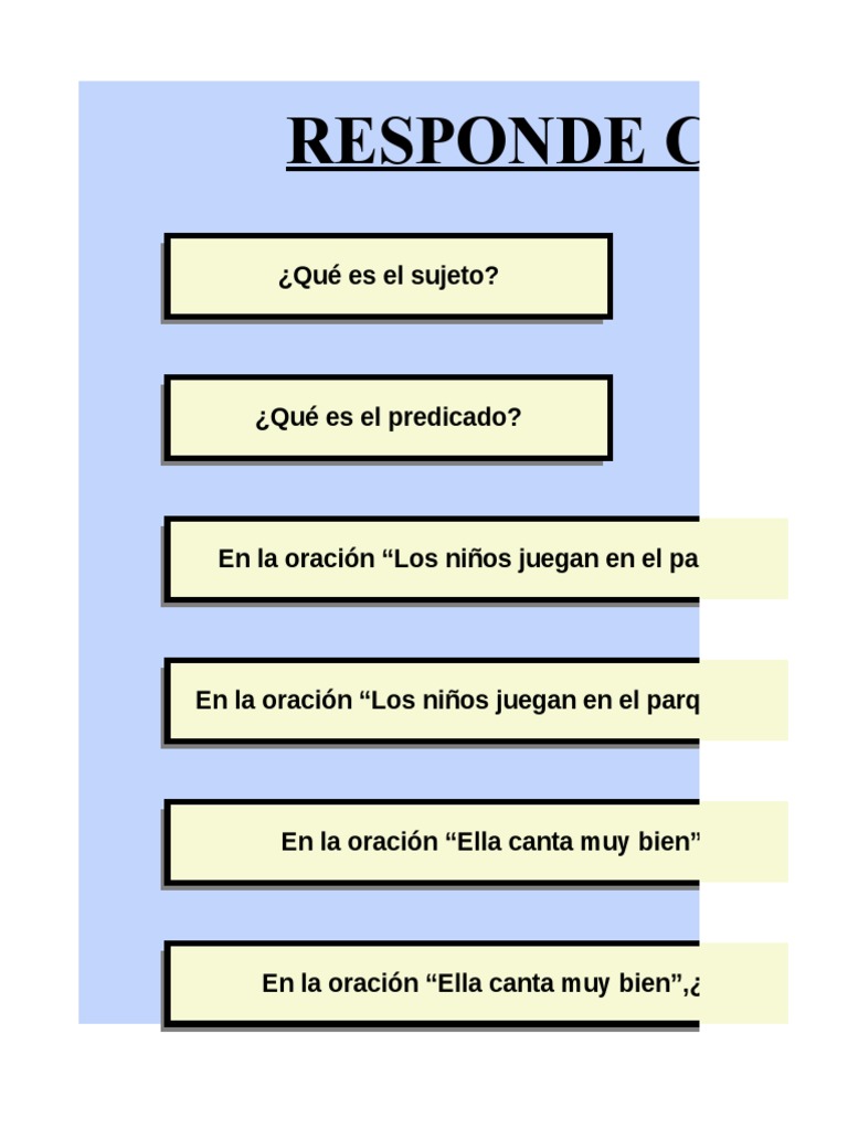 Sujeto y Predicado | PDF