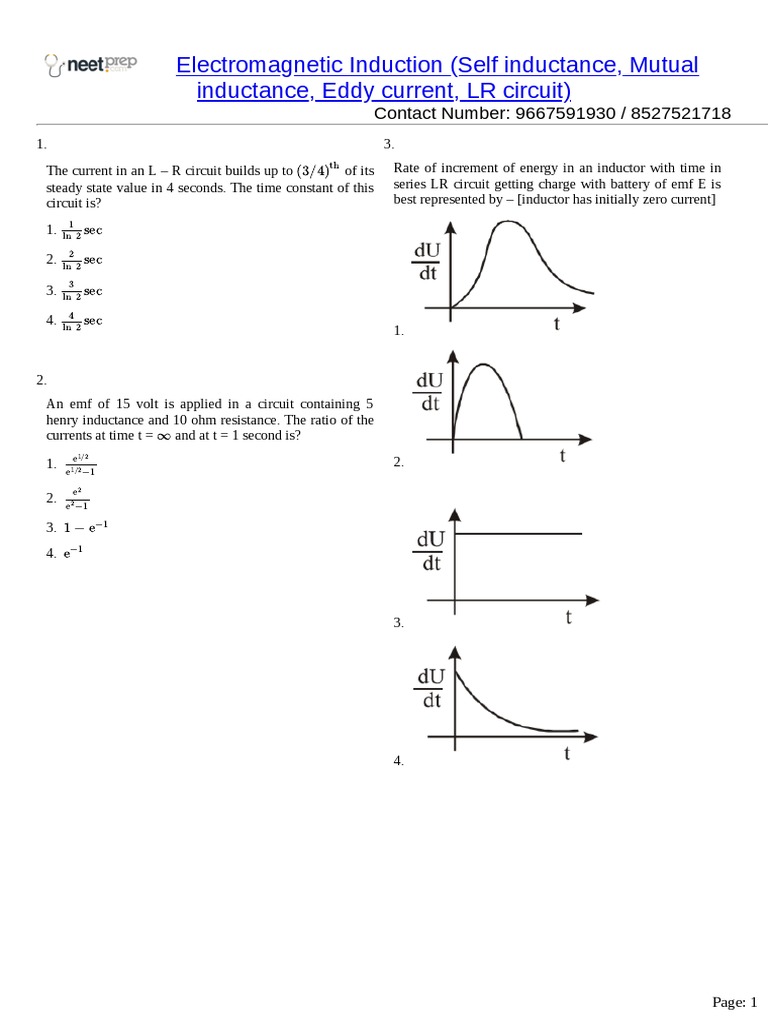 NEETPREP | PDF | Inductance | Inductor