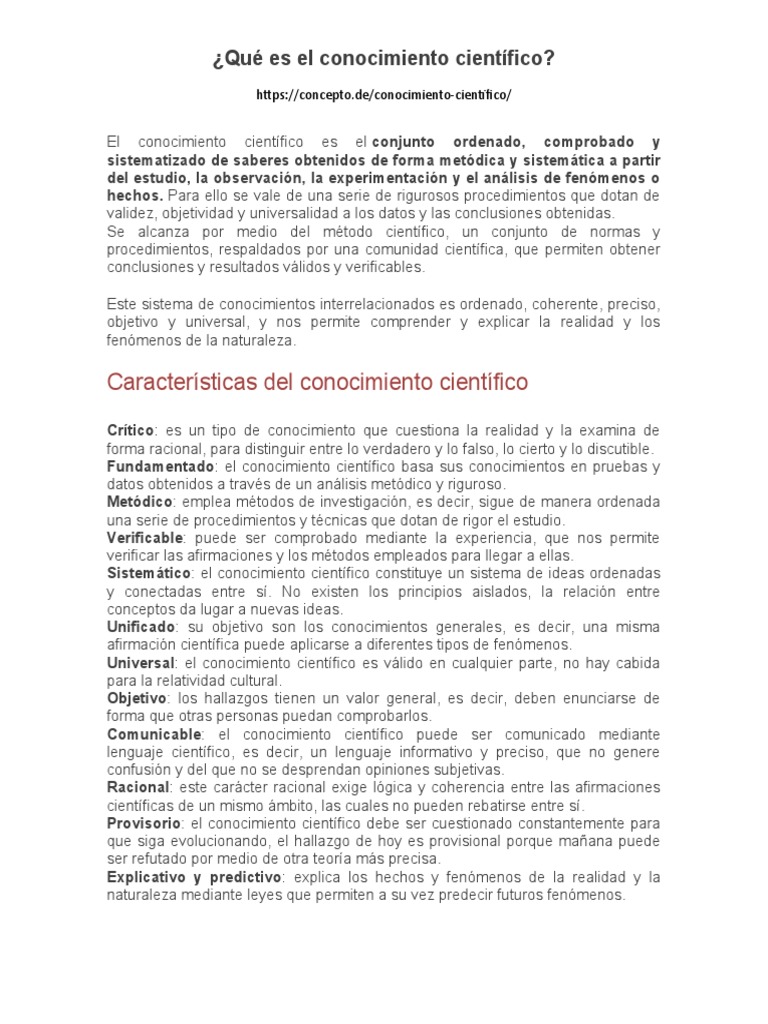 Qu - Es El Conocimiento Cient - Fico | PDF | Conocimiento | Razón