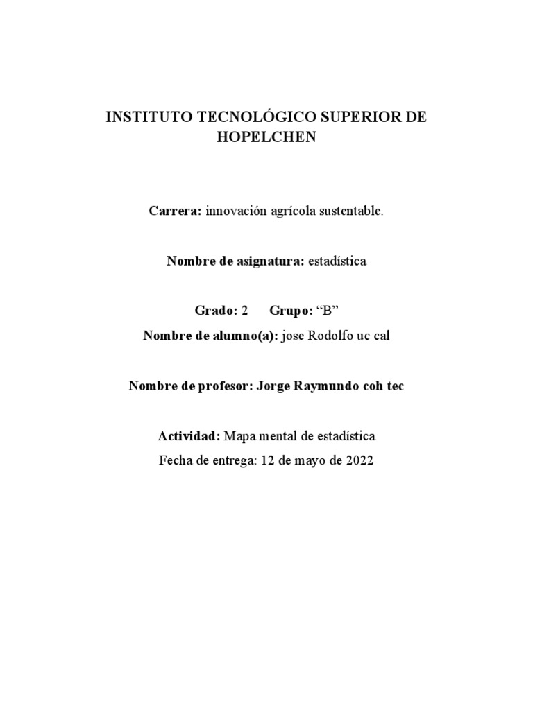 Instituto Tecnológico Superior de Hopelchen | PDF