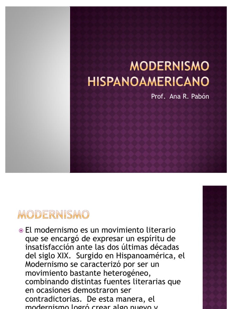 Modernismo en la Literatura Hispanoamericana | PDF | Poesía
