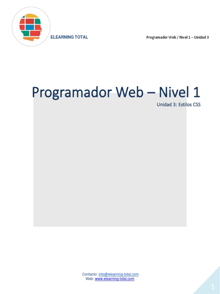Unidad3 Intro CSS | PDF | HTML | Consorcio Mundial de la red