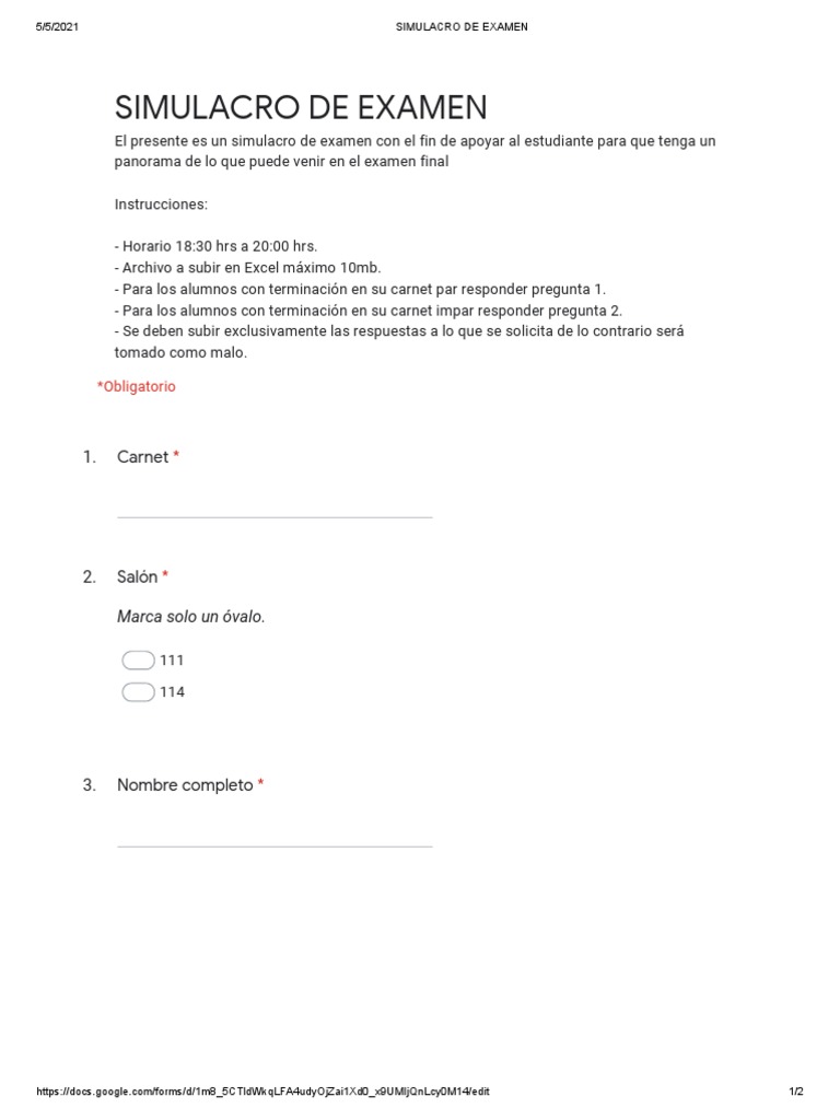 SIMULACRO DE EXAMEN 2 USAC Conta 2021 | PDF