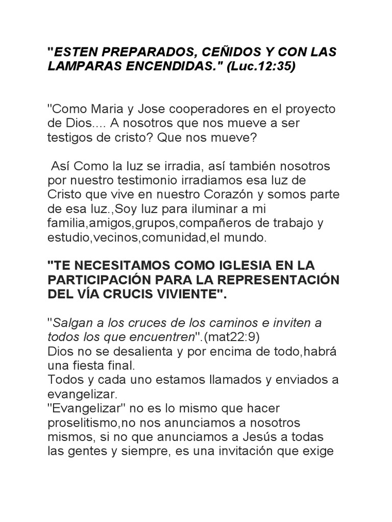 Documento (1) Docx - Via Crusis - 2 | PDF | Cristo (título) | Amor