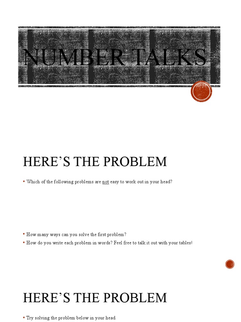 Number Talks | PDF