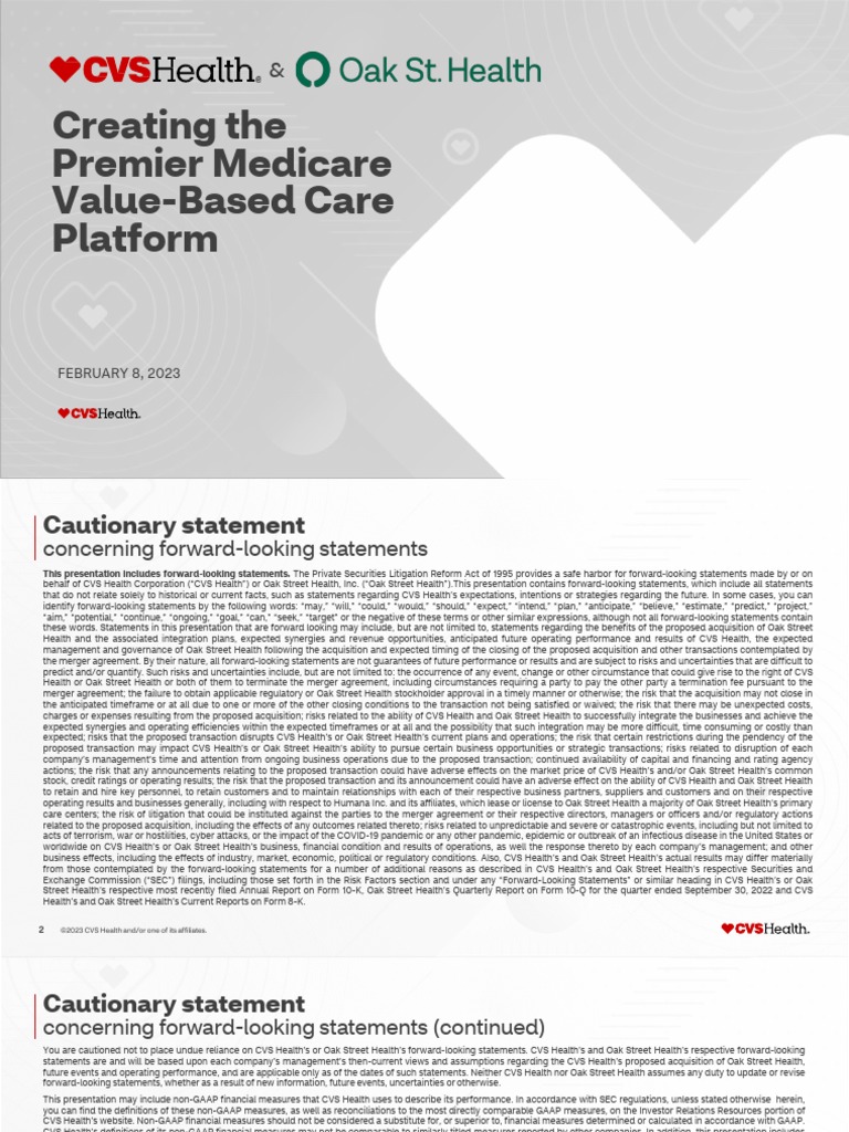 Oak St. Health Investor Presentation | PDF | Mergers And Acquisitions ...