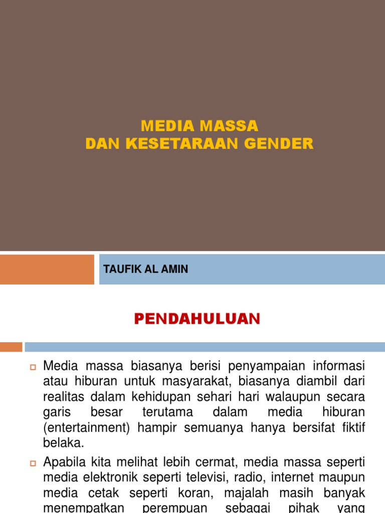 MEDIA MASSA DAN KESETARAAN GENDER.pdf | PDF