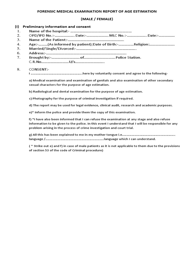 Proforma Age Estimation PDF | PDF | Criminal Procedure In South Africa ...