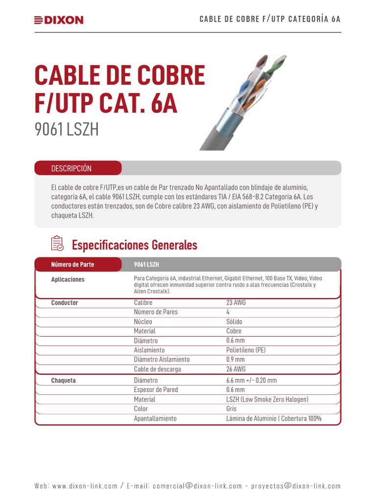 9061 LSZH | PDF | Aislador (Electricidad) | Ingenieria Eléctrica