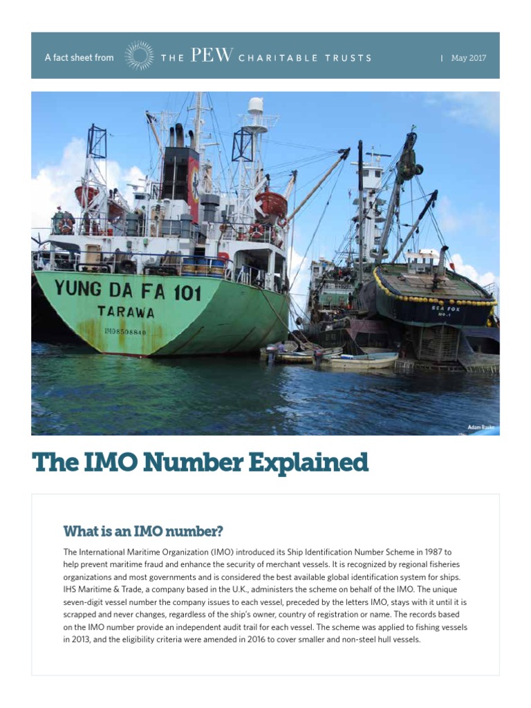 EIF The IMO Number Explained PDF | PDF | Tonnage | Shipping